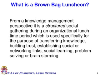 Brown Bag Lunch Strategy | PPT