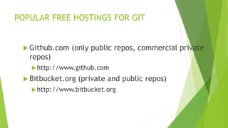 Brown bag sessions git workshop | PPTX | Computer Software and Applications | Computing