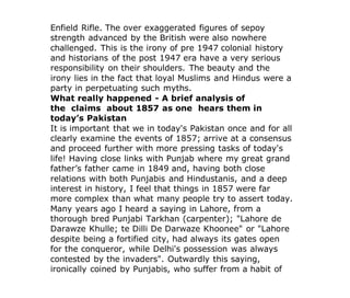 Brown bess and enfield rifle in 1857 myths and miconceptions of indian ...
