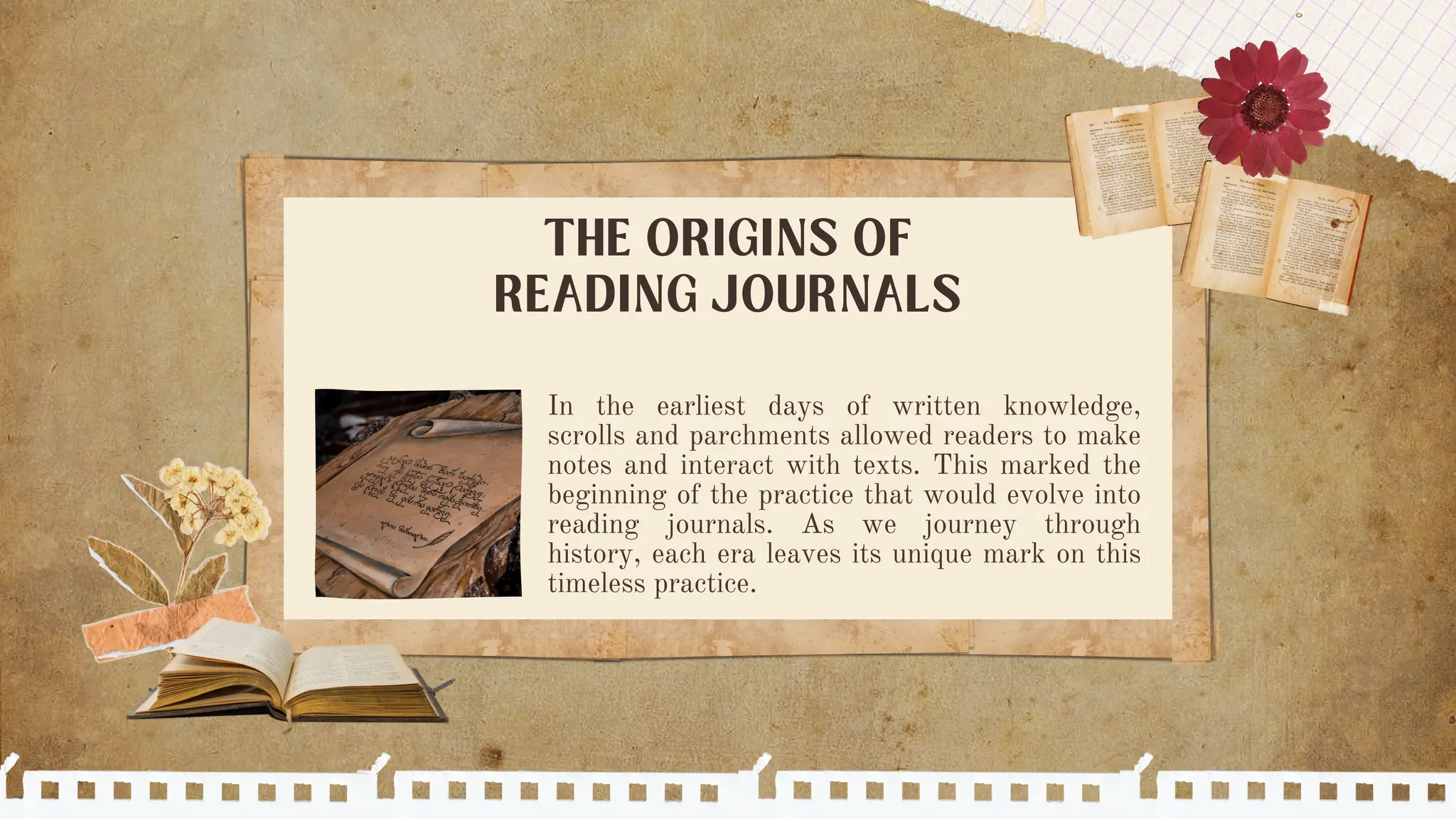 Brown Cream Scrapbook Reading Through Time Presentation_20240210_001132 ...