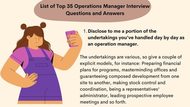 Operation Manager Interview Questions and Answers 2021 | PPT