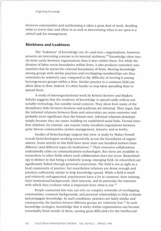 Brown duguid 1998 organizing knowledge | PDF