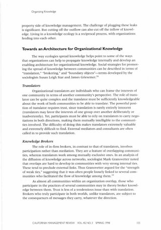 Brown duguid 1998 organizing knowledge | PDF