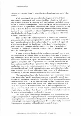 Brown duguid 1998 organizing knowledge | PDF