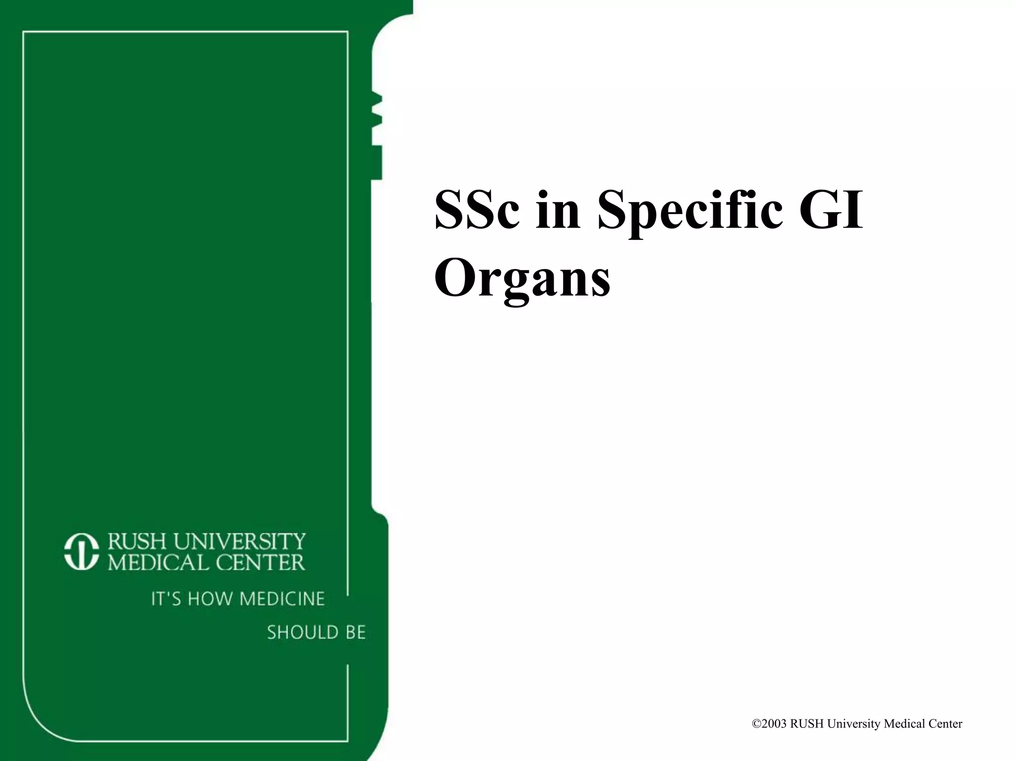 Scleroderma and the GI Tract | PPTX