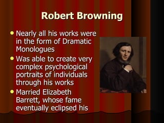 Robert and Elizabeth Browning | PPT