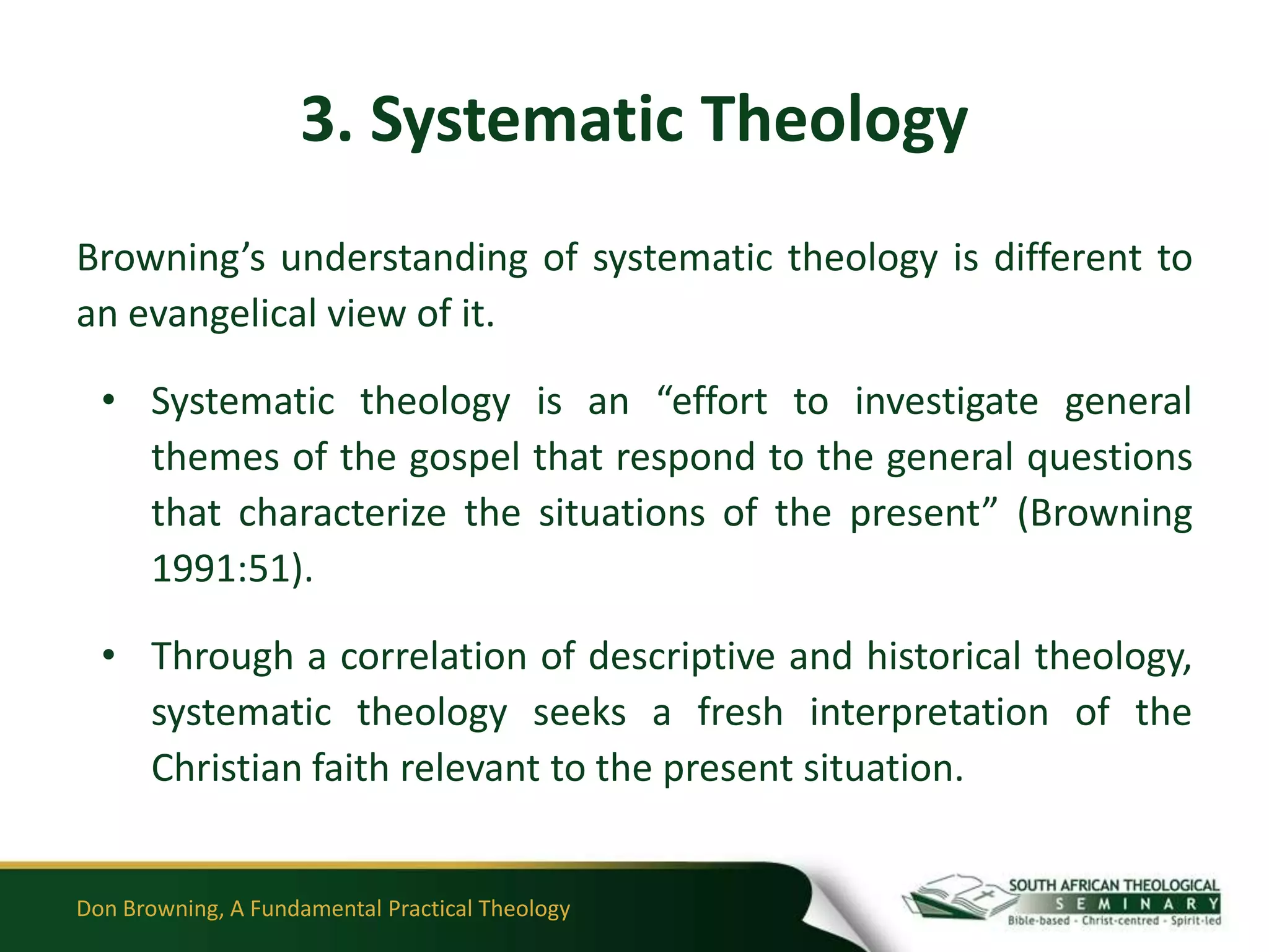 Browning's Fundamental Practical Theology | PPTX