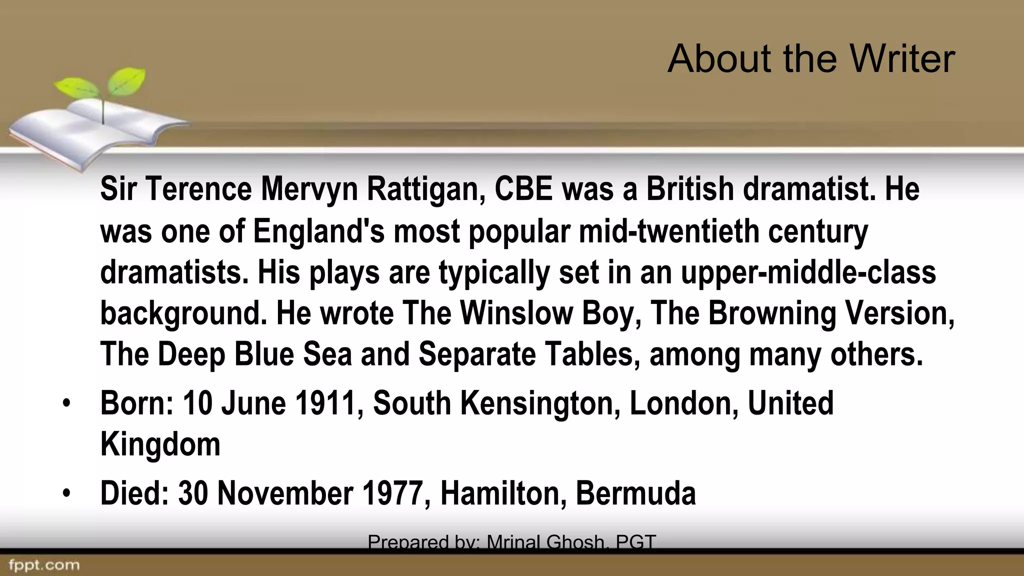 Browning Version , Drama | PPSX