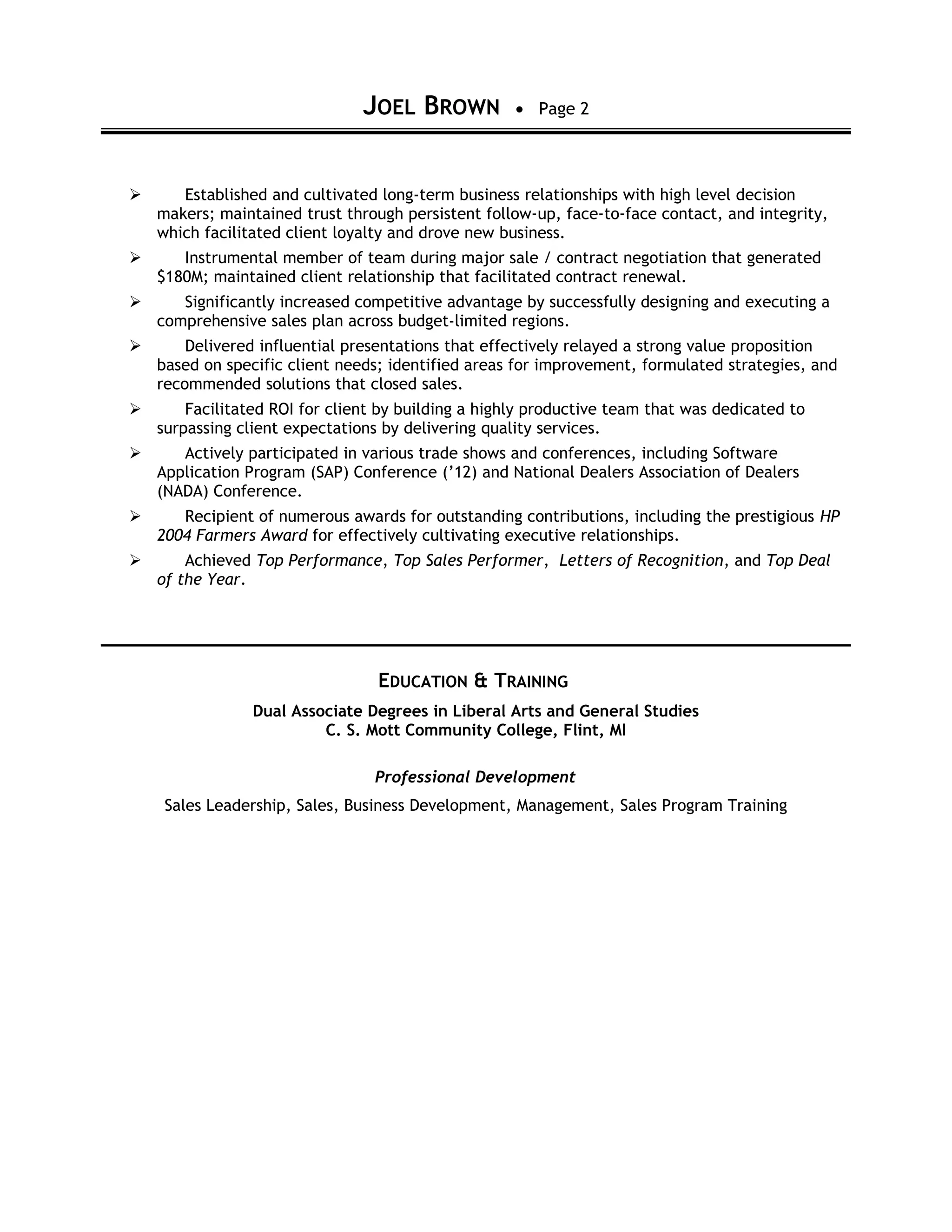 Brown joel resume_final | DOC