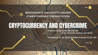 Cryptocurrency and cyber crime Presentation | PDF