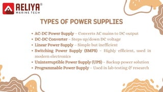 Understanding Power Supplies: Types, Functions, and Applications | PDF