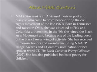 Nikki Giovanni | PPT