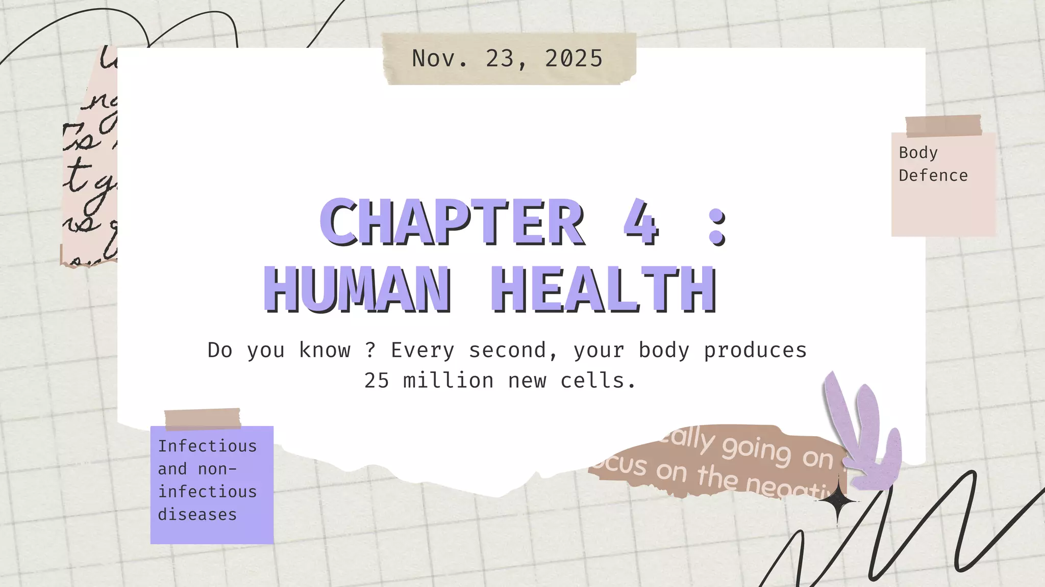 SCIENCE DLP Form 2 chapter 4 Human health notes | PPT