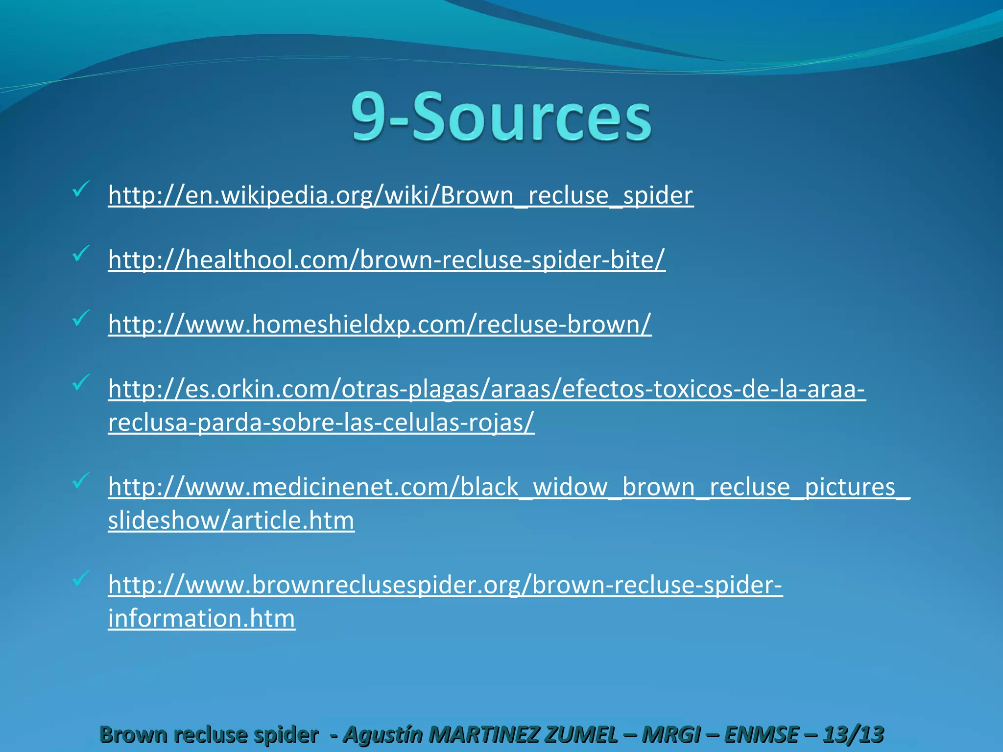 Brown recluse spider | PPT