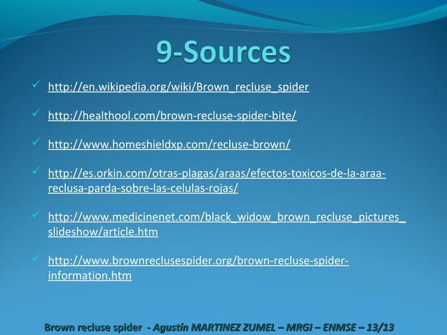 Brown recluse spider | PPT