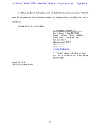 Brown reply memo support motion to dismiss | PDF