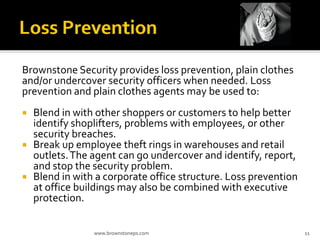 Brownstone Security: Guards and Video Surveillance | PDF