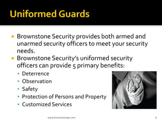 Brownstone Security: Guards and Video Surveillance | PDF