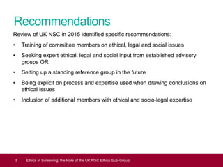 UK NSC stakeholder event 2017 Prof Roger Brownsword ethics presentation ...