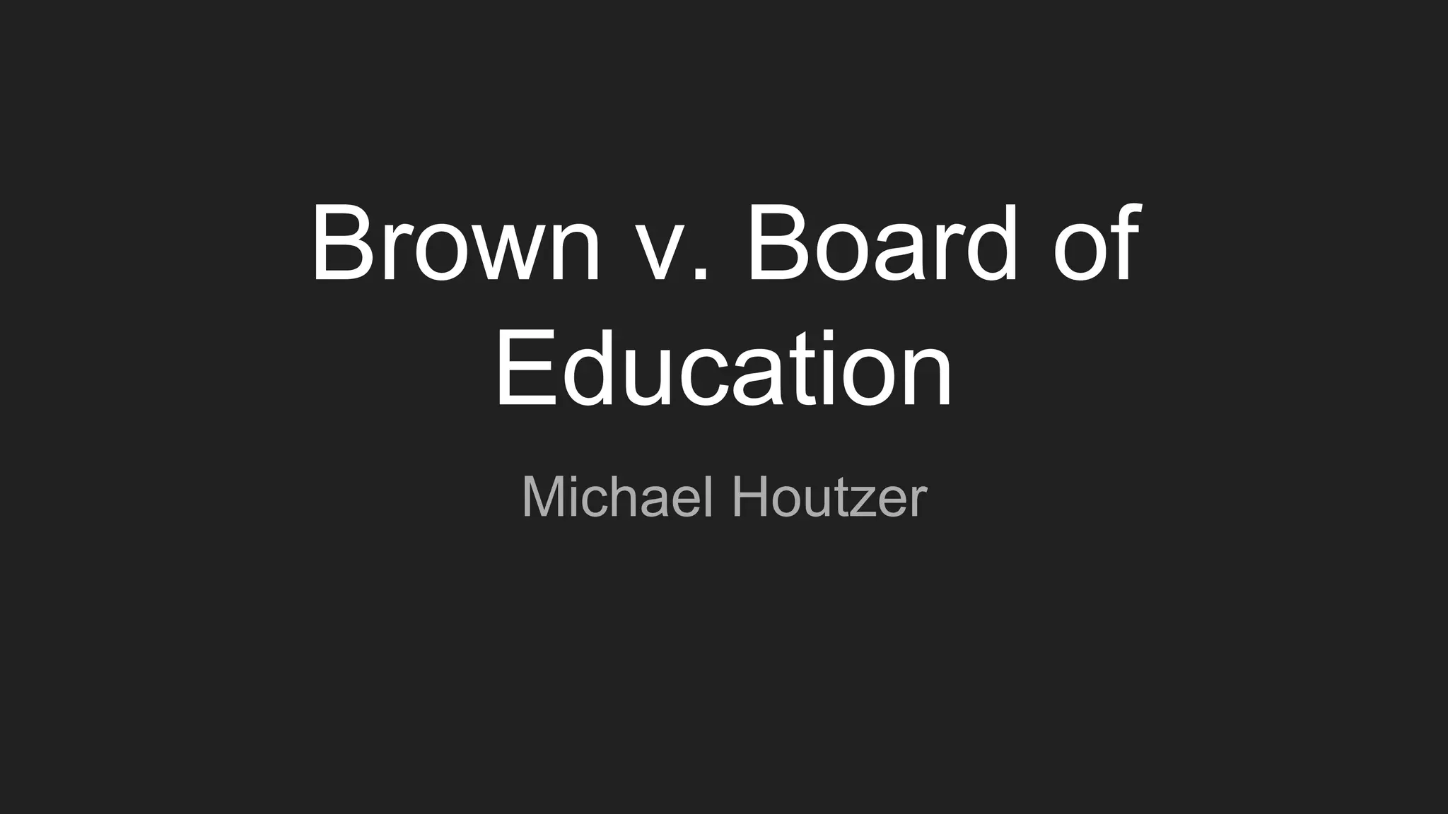 Brown v. Board of Education | PDF