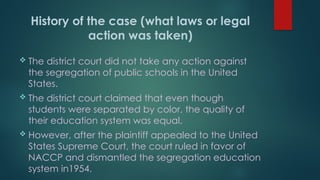 Brown v. Board of Education Case - Assignment Solution | PPTX