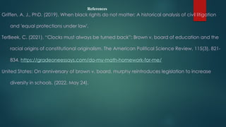 Brown v. Board of Education Case - Assignment Solution | PPTX