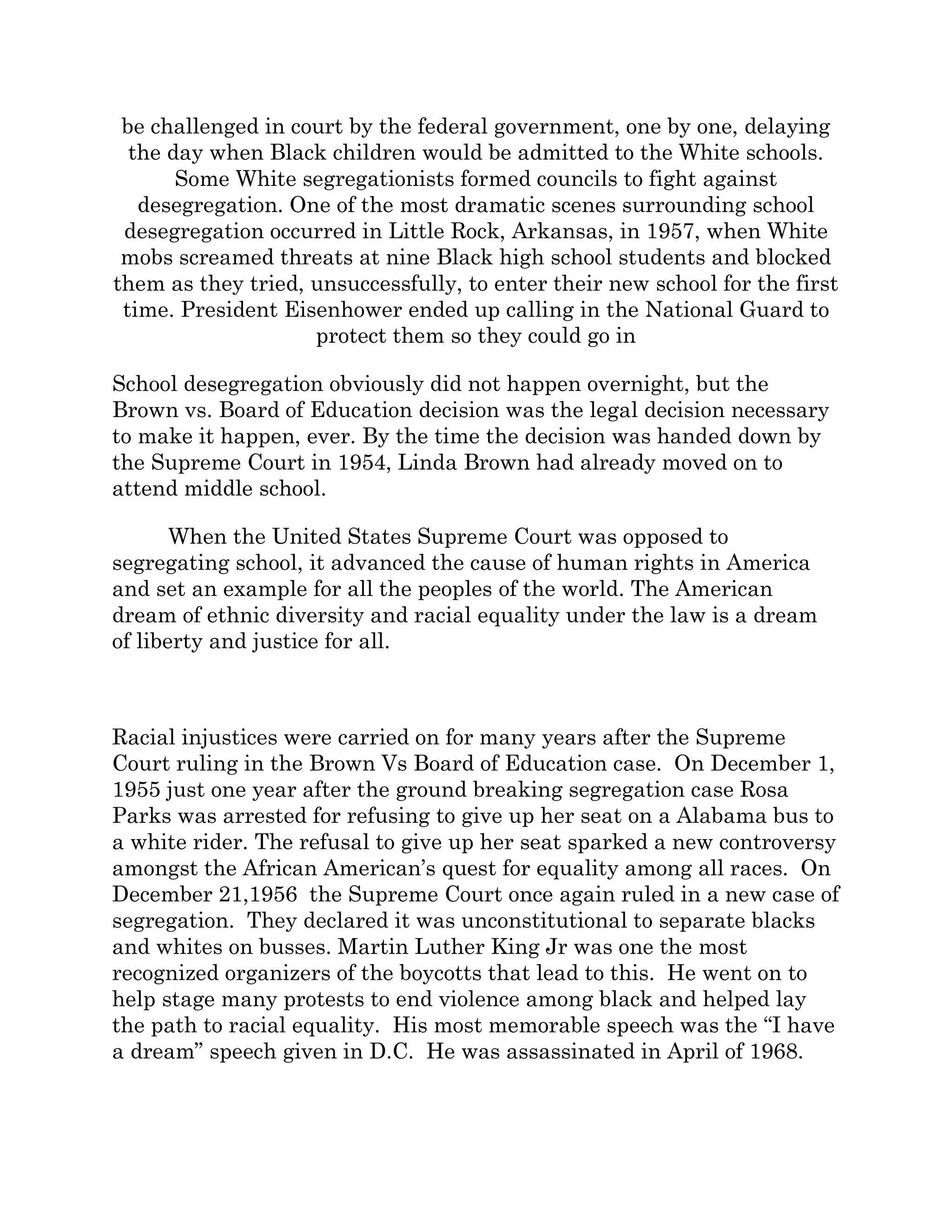 Brown v. board of education | DOCX | Debated Sensitive Social Issues ...