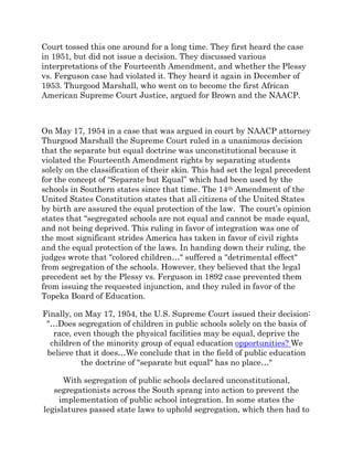 Brown v. board of education | DOCX