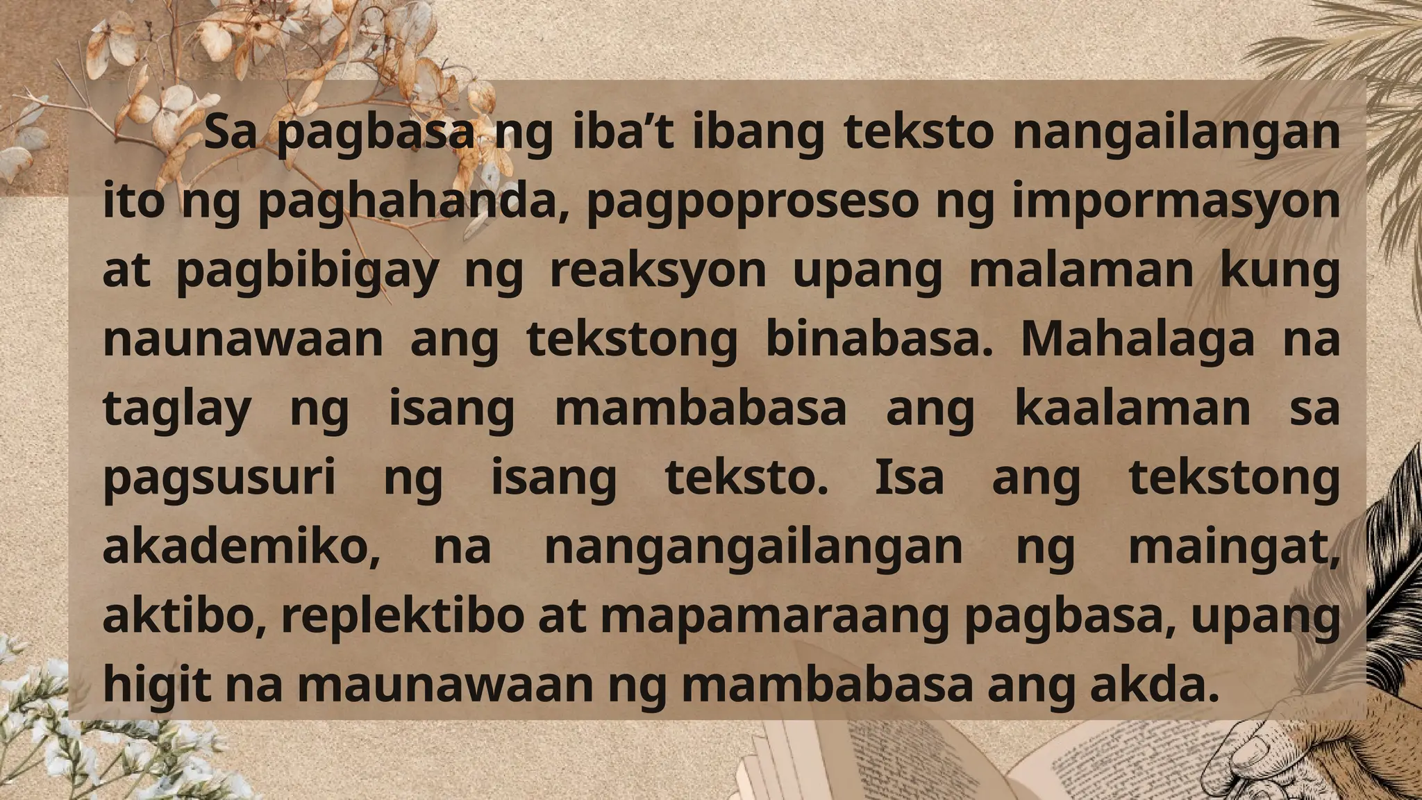 Kahalagahan ng mga Babasahin at Paglalapat ng Mapanuri at Kritikal na ...