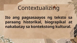 Kahalagahan ng mga Babasahin at Paglalapat ng Mapanuri at Kritikal na ...