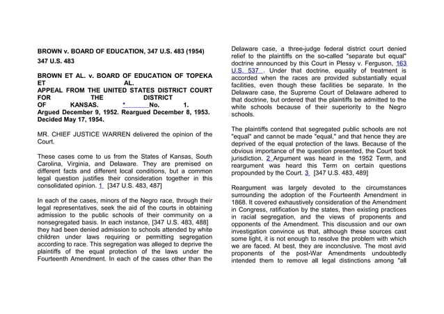 Brown vs board of education | PPT