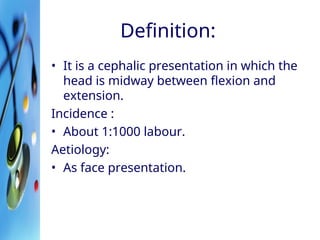 Brow Presentation.power point presentations | PPT