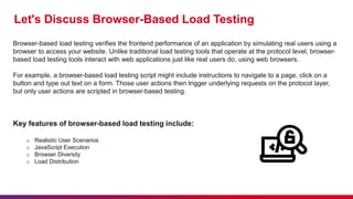 Browser-Based Load Testing with Grafana K6 | PPT