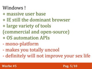 Browser controller testing for webapps (in Windows environment) | PPT