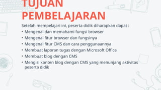 Mengenal Browser dan blog materi iformatika | PPT