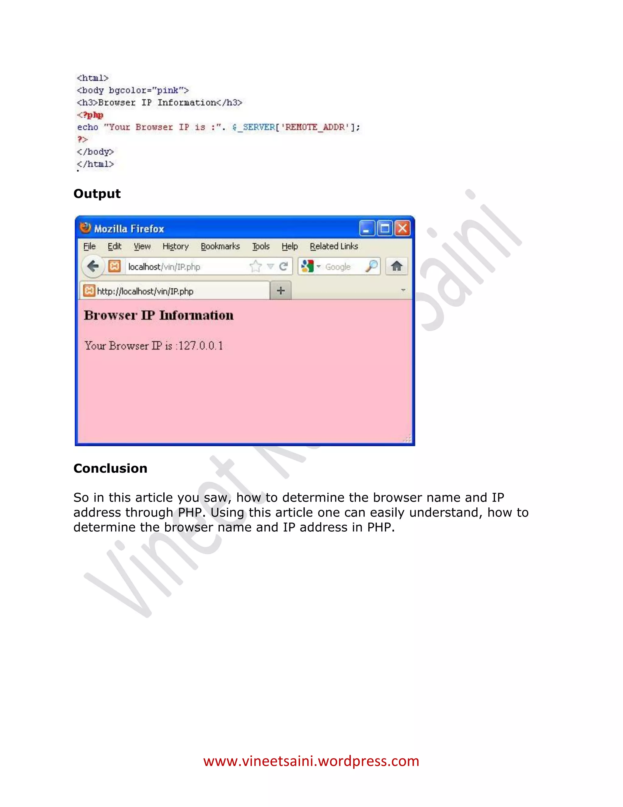 Browser information in PHP | PDF