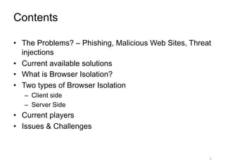 Browser isolation (isc)2 may presentation v2 | PDF