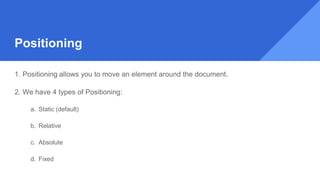 Fundamentals of Browser Rendering Css Overview PT 2 | PPT