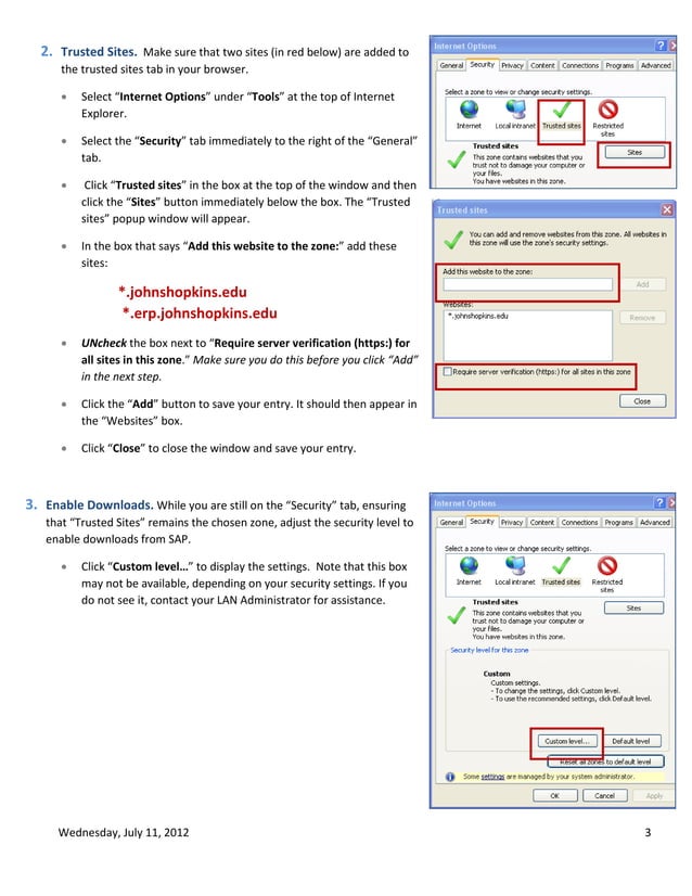SAP and Browser settings- Support | PDF | Browsers | Computer Software ...