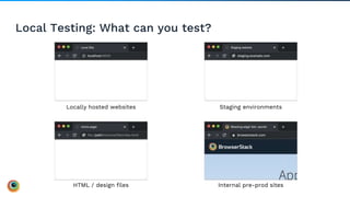 Test at Scale within your Internal Networks with BrowserStack Local ...