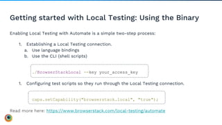 Test at Scale within your Internal Networks with BrowserStack Local ...