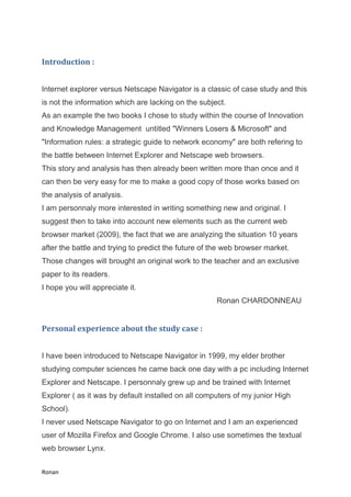Browser Wars: Internet Explorer versus Netscape | PDF
