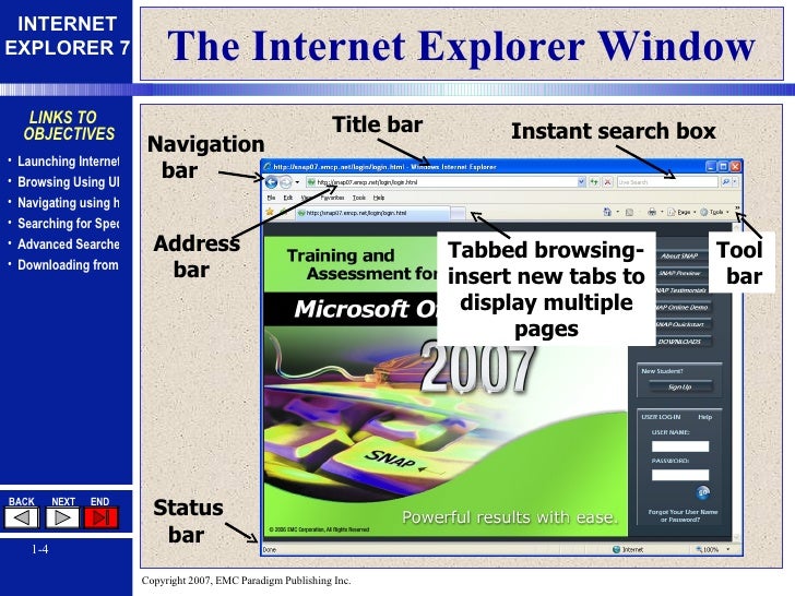 Browsing the Internet Using Internet Explorer 7