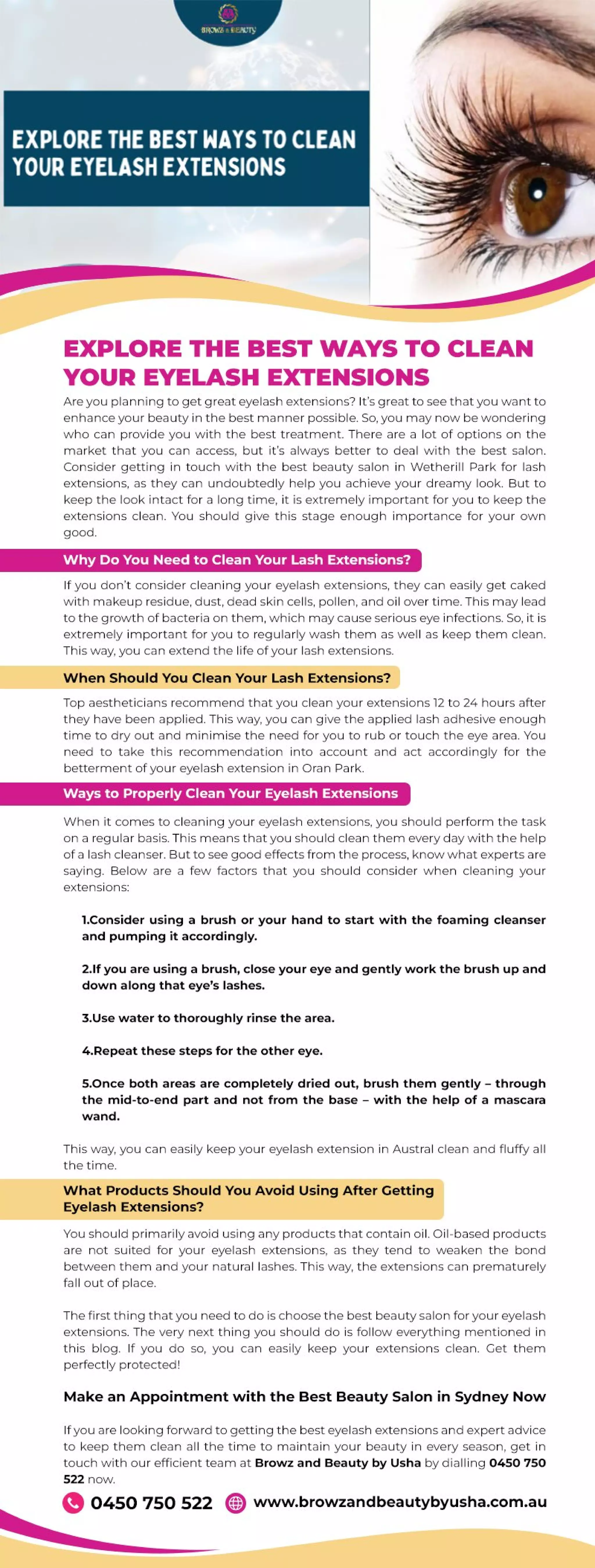 EXPLORE THE BEST WAYS TO CLEAN YOUR EYELASH EXTENSIONS | PDF