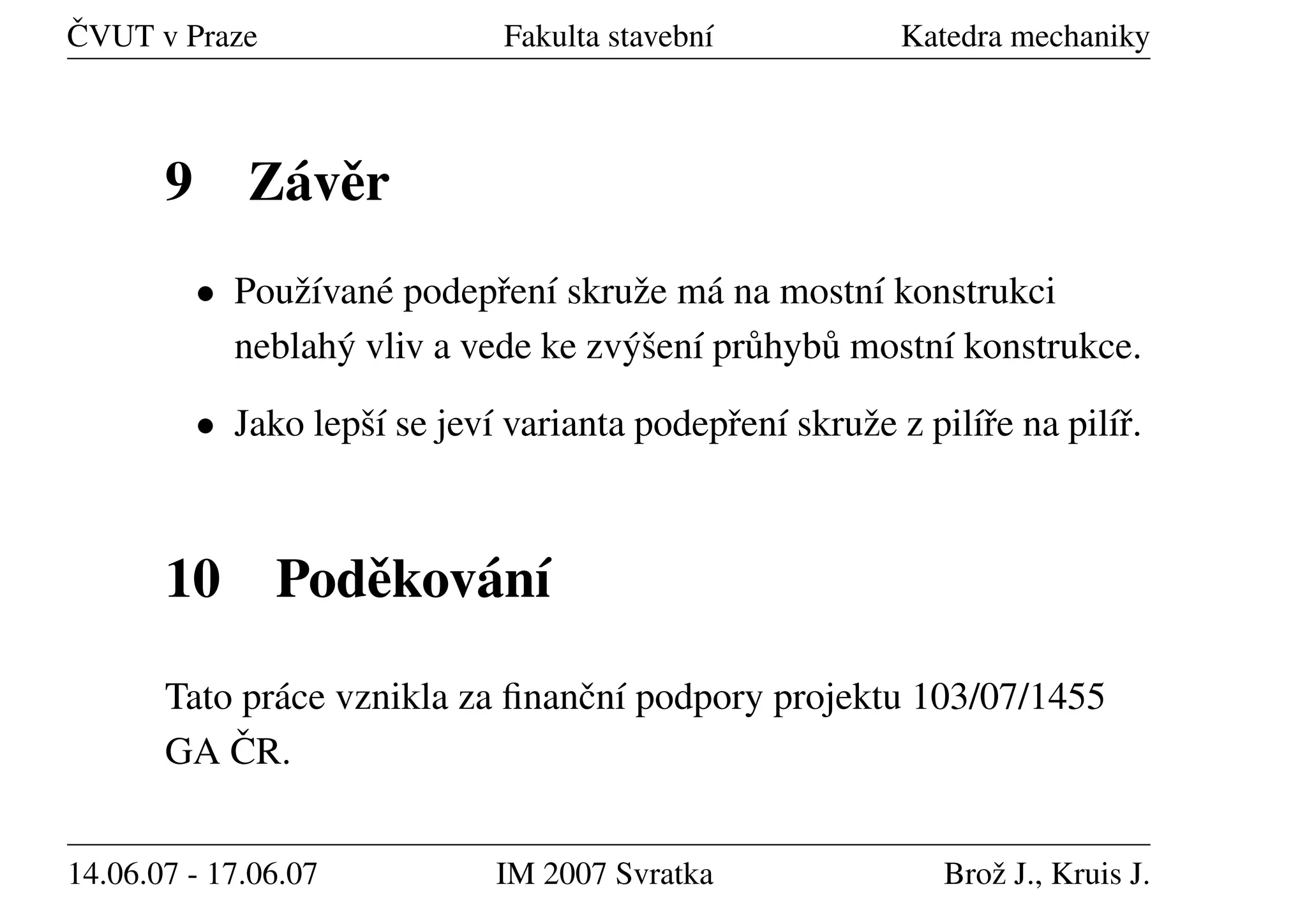 Conference Engineering mechanics 2007 | PPT | Free Download