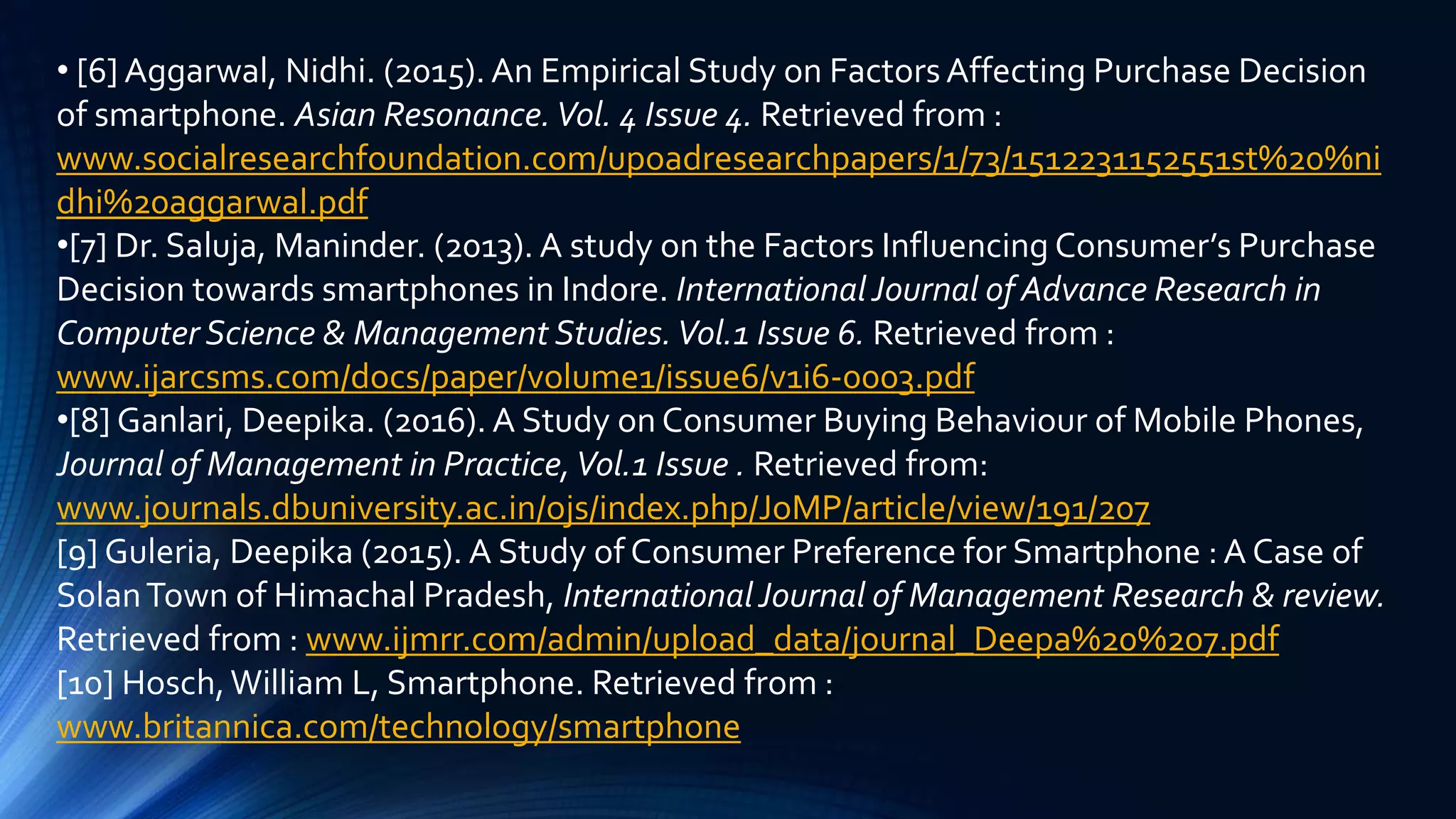 Factor Affecting smartphone purchase in India | PPTX