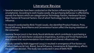 Factor Affecting smartphone purchase in India | PPTX