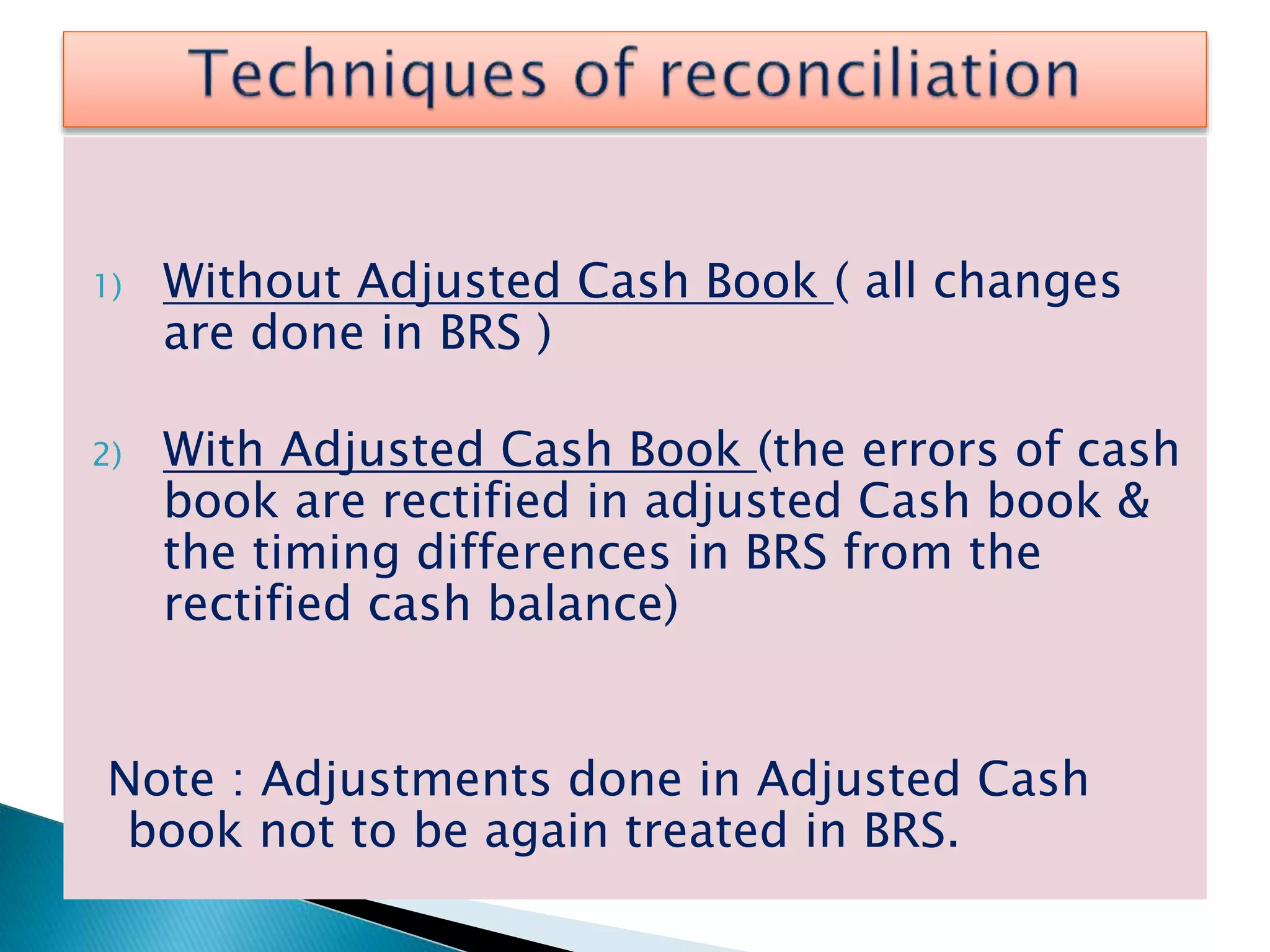 Bank Reconciliation Statement | PPTX