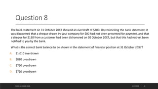 Bank reconciliation statement practice at basic level | PPTX