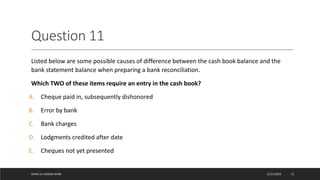 Bank reconciliation statement practice at basic level | PPTX